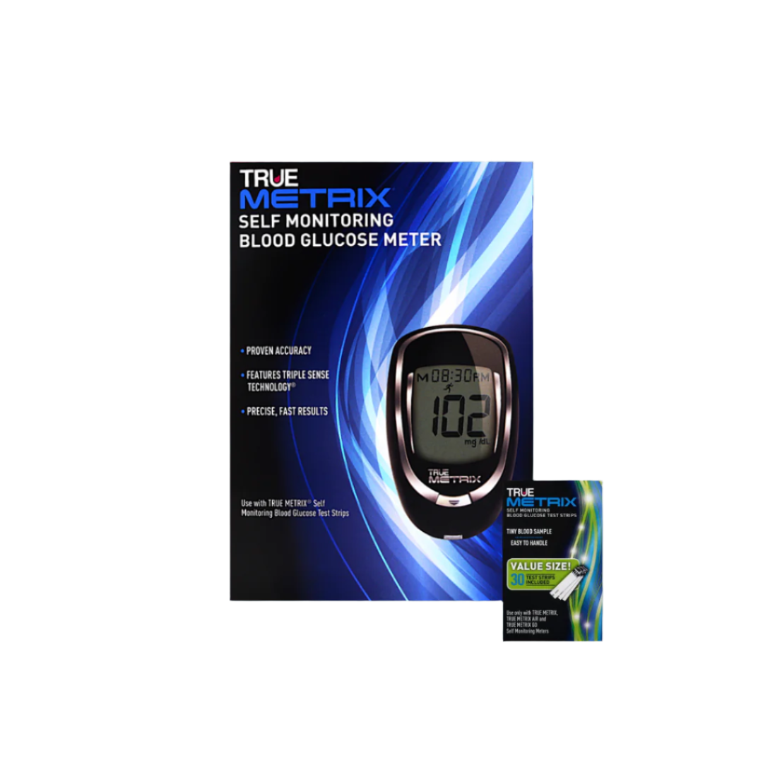 True Metrix Blood Glucose Monitor & 30 Test Strips – North Century Pharmacy